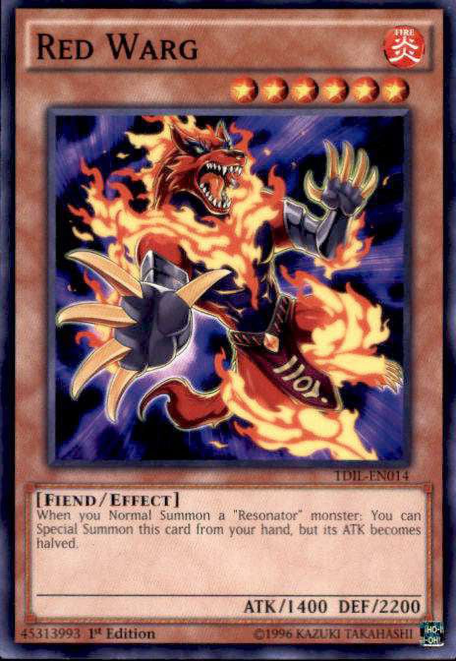 YuGiOh The Dark Illusion Common Red Warg TDIL-EN014 - Walmart.com