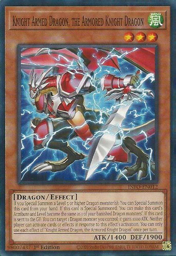 YuGiOh The Infinite Forbidden Common Knight Armed Dragon, the Armored ...