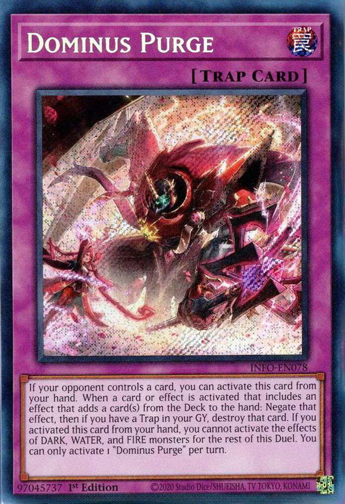 YuGiOh The Infinite Forbidden Secret Rare Dominus Purge INFO-EN078 ...