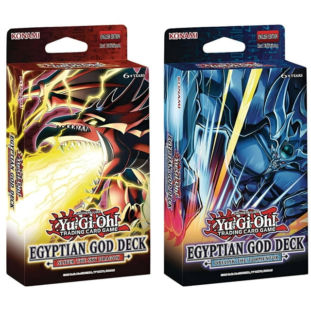YuGiOh Game Set: Slifer Sky Dragon & Obelisk Tormentor - 2 Egyptian God ...