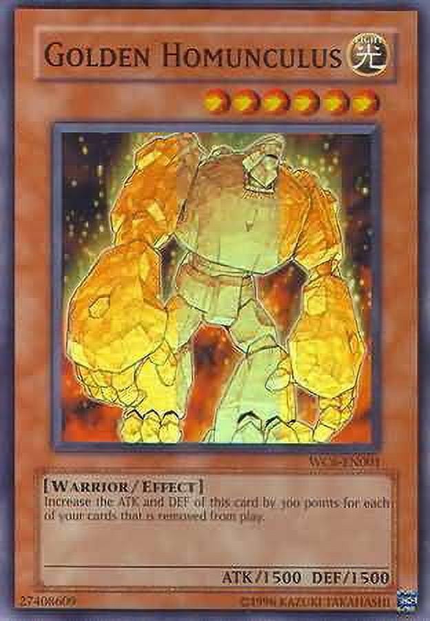 YuGiOh Ultimate Masters Super Rare Golden Homunculus WC6-EN001 ...