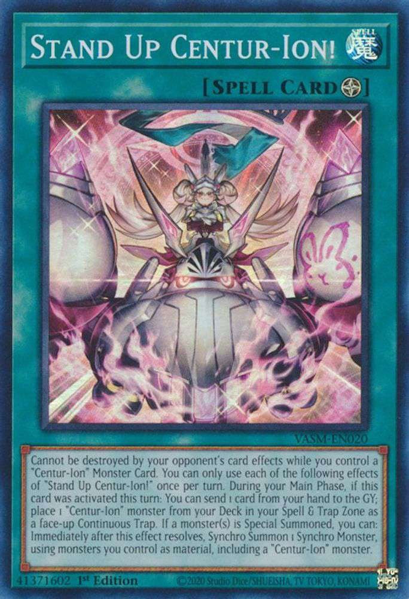 YuGiOh Valiant Smashers Super Rare Stand Up Centur-Ion! VASM-EN020 ...