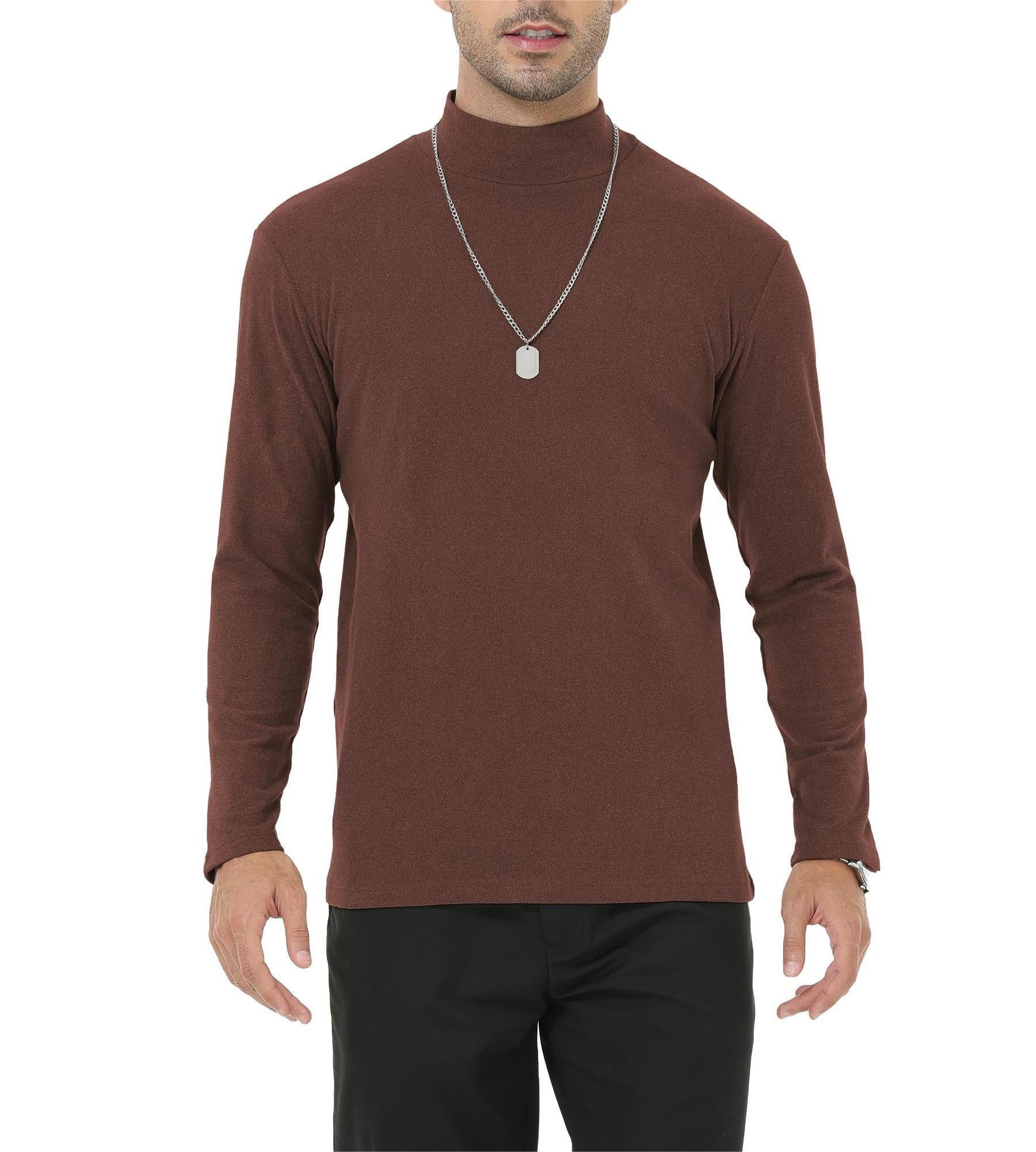 YuKaiChen Men's Casual Turtleneck Slim Fit Basic Tops Lightweight ...