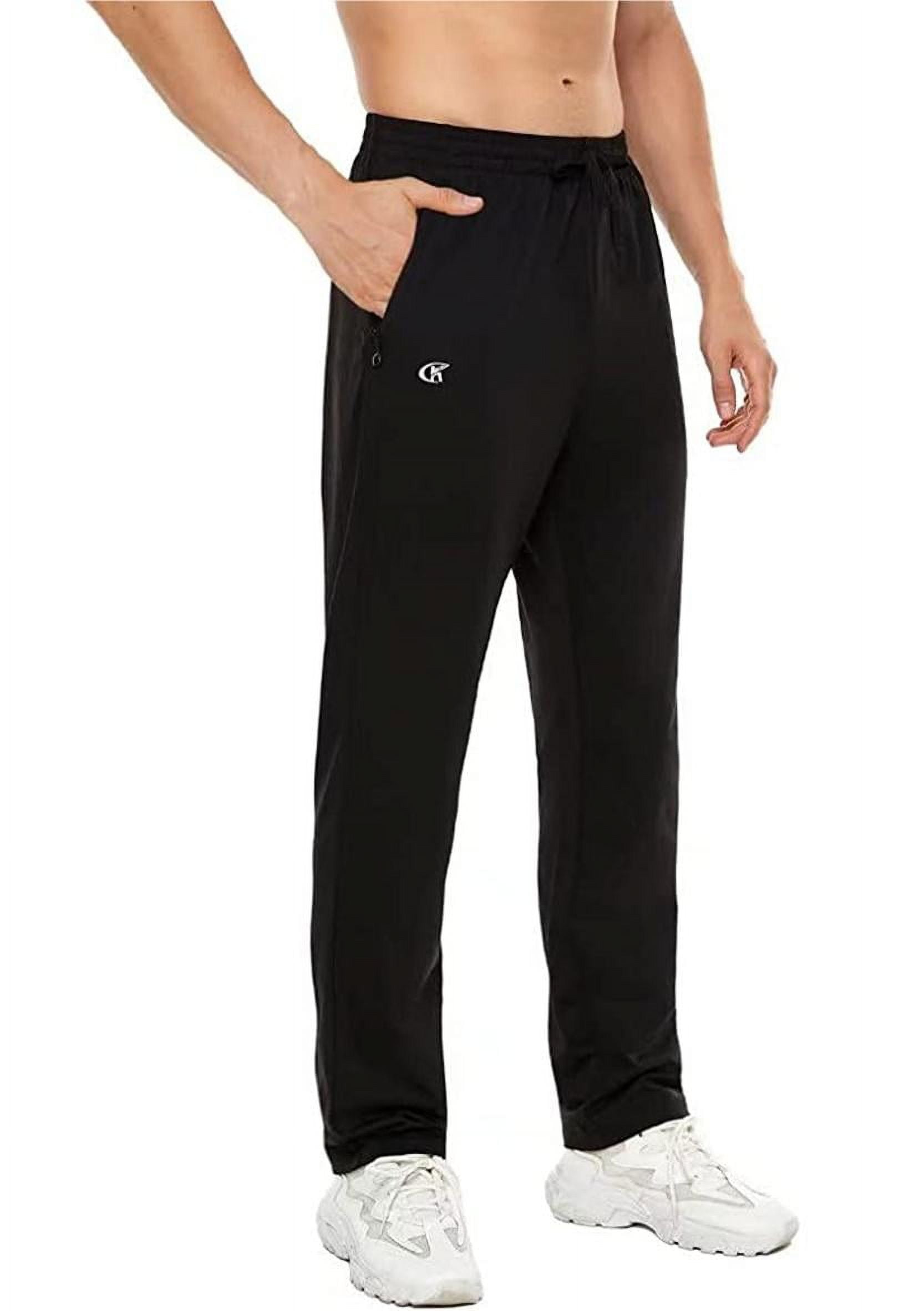 YuKaiChen Men's Quick Dry Athletic Joggers with Zipper Pockets ...