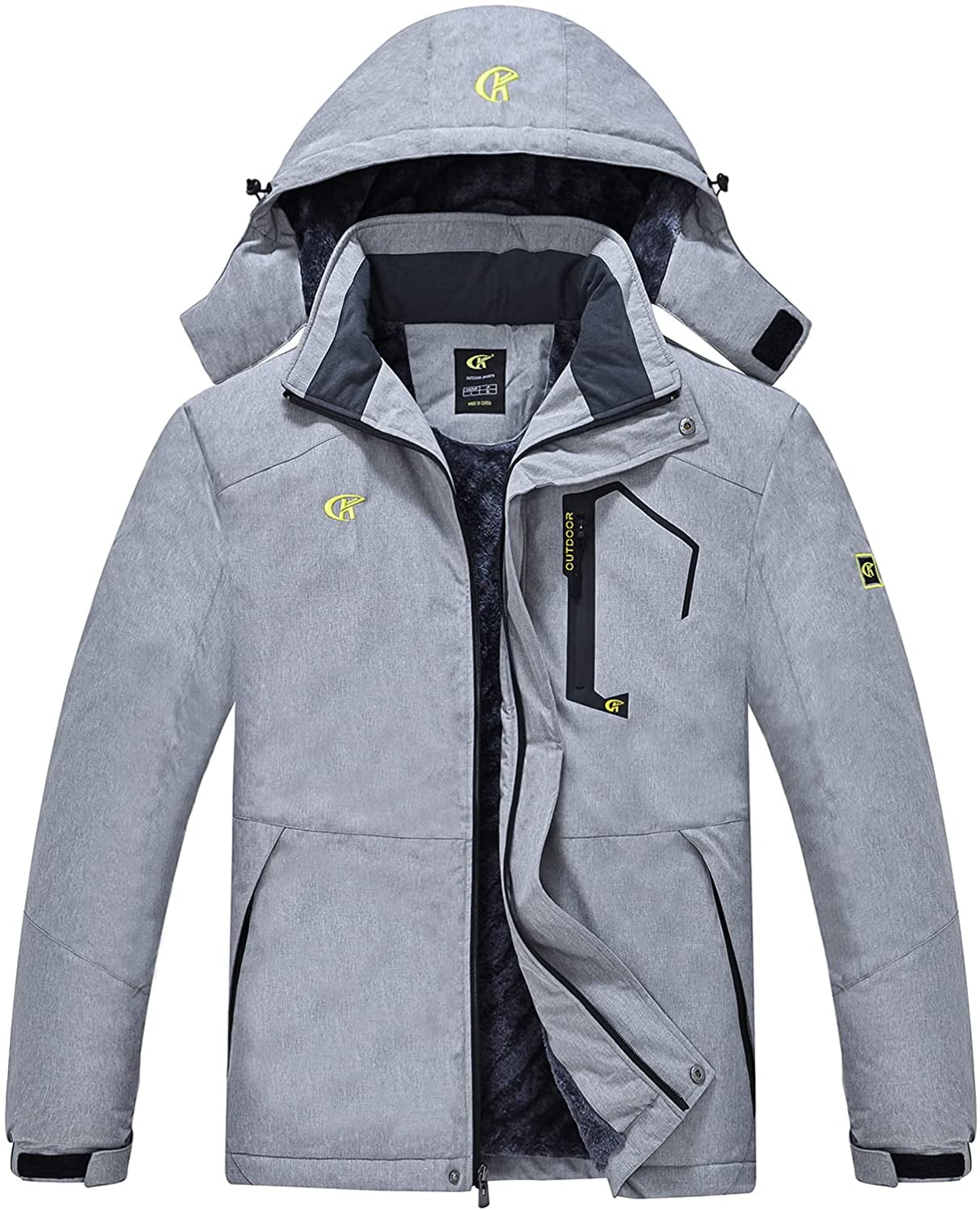 Tyhengta Men's Waterproof Ski Jacket Warm Winter Snow Coat Mountain Windbreaker Hooded Raincoat ...