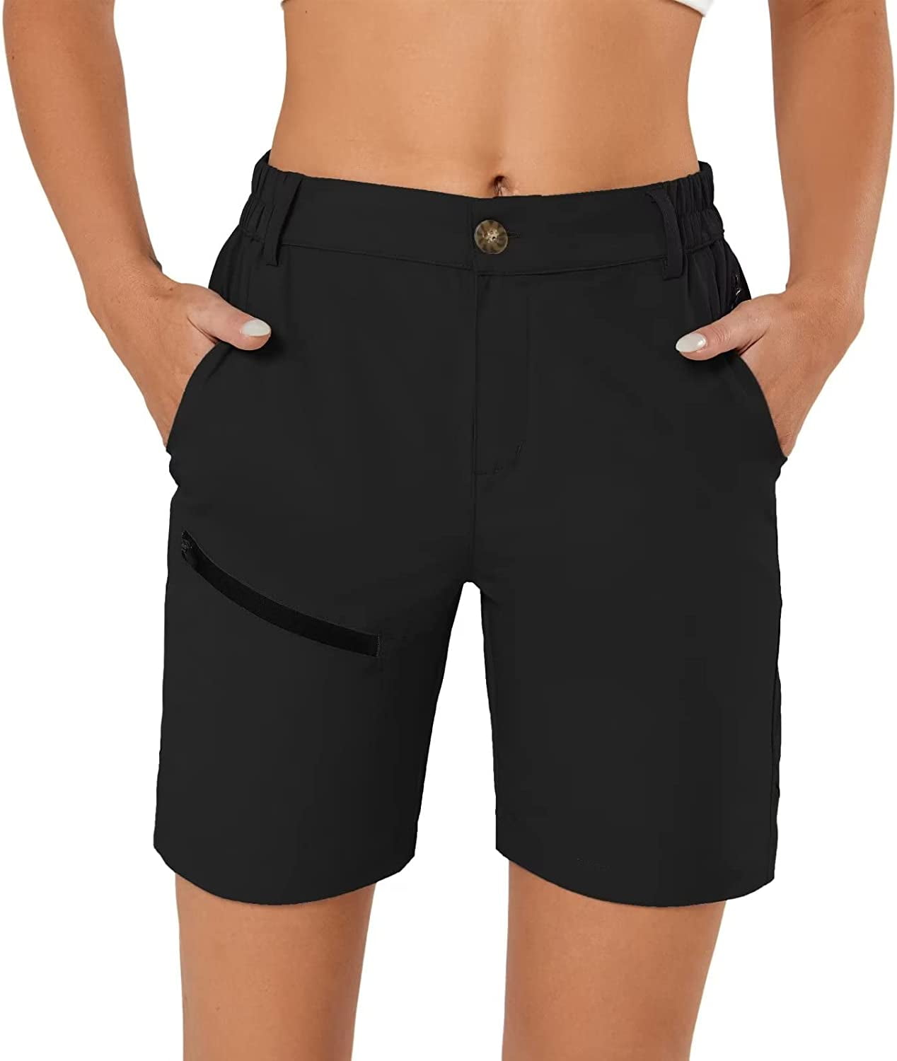 YuKaiChen Women's Hiking Cargo Shorts Quick Dry Active Golf Shorts ...