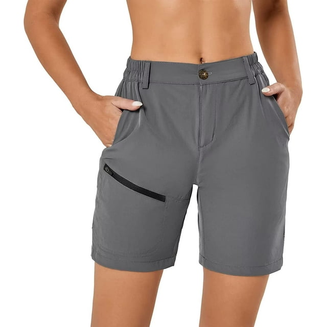 YuKaiChen Women's Hiking Cargo Shorts Quick Dry Active Golf Shorts ...