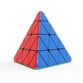YuXin Little Magic 4x4 Pyraminx Cube Stickerless Magic Cube Triangle ...