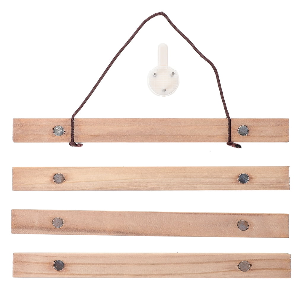YuYiSan 1 Set Magnetic Poster Frame Hanger Wood Painting Poster Scroll ...