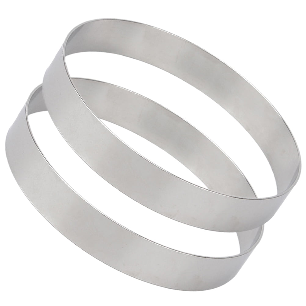 YuYiSan 2pcs Stainless Steel Pizza Baking Rings Pie Cake Baking Round ...