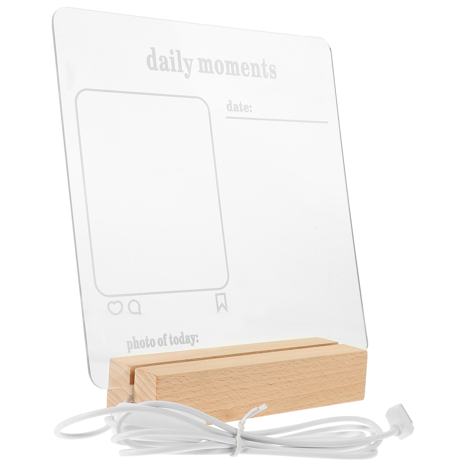 HOMEMAXS Acrylic Memo Board with Light Perfect for Home Office Use and ...