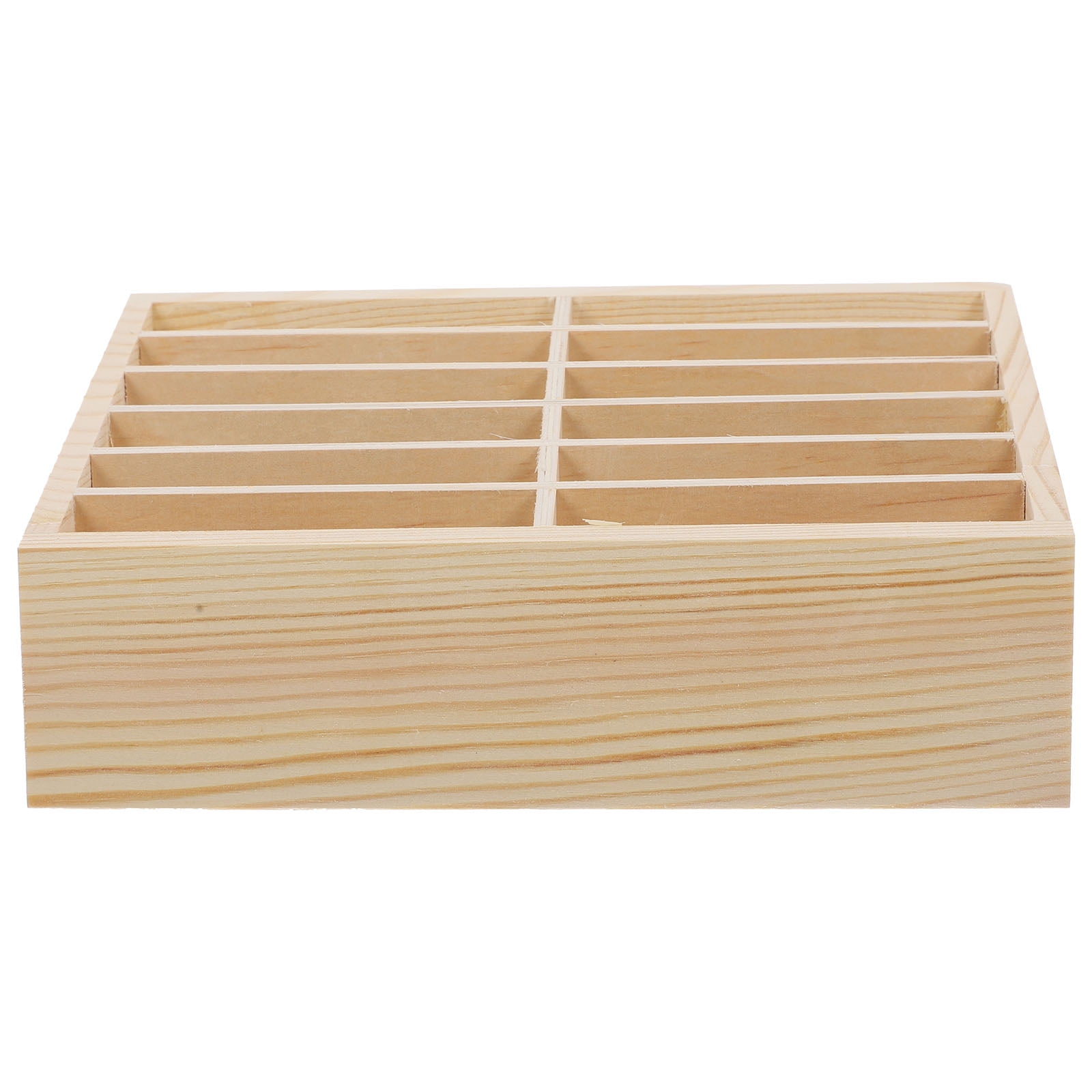 Khaki Wood Phone Storage Box for Office with Multi-grid Design and Neat ...
