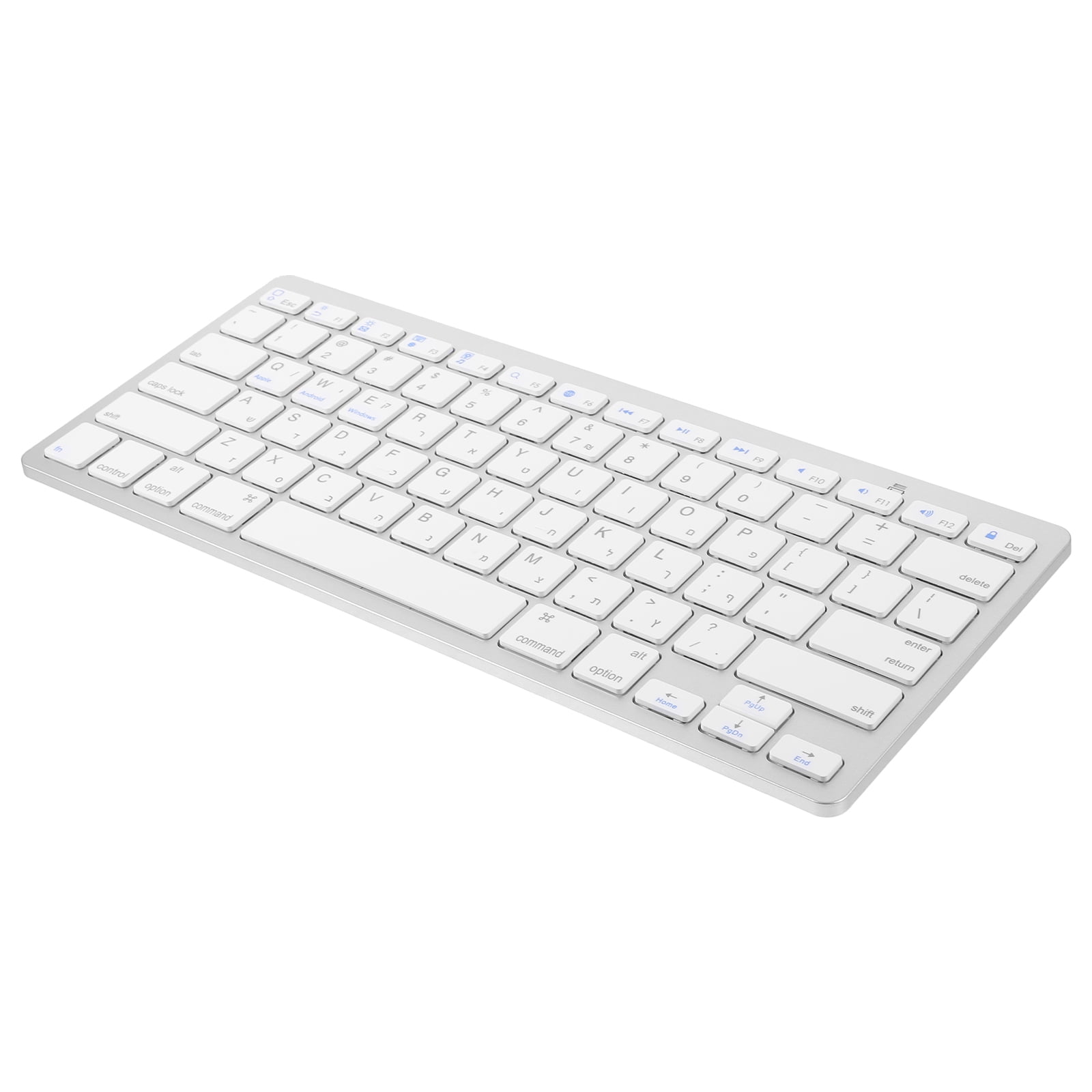 YuYiSan Wireless Keyboard Plastic Israeli Hebrew Silent Keyboard ...
