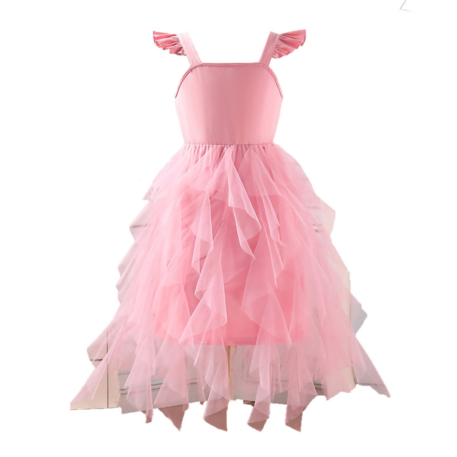 YuYuBao Toddler Girls Tutu Dress Ruffles Short Sleeve Embroidery ...