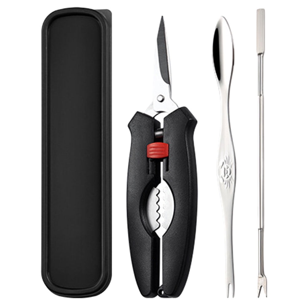 Yuan 1 Set Seafood Tools Set Seafood Fork Crab Scissor Lobster Eating ...