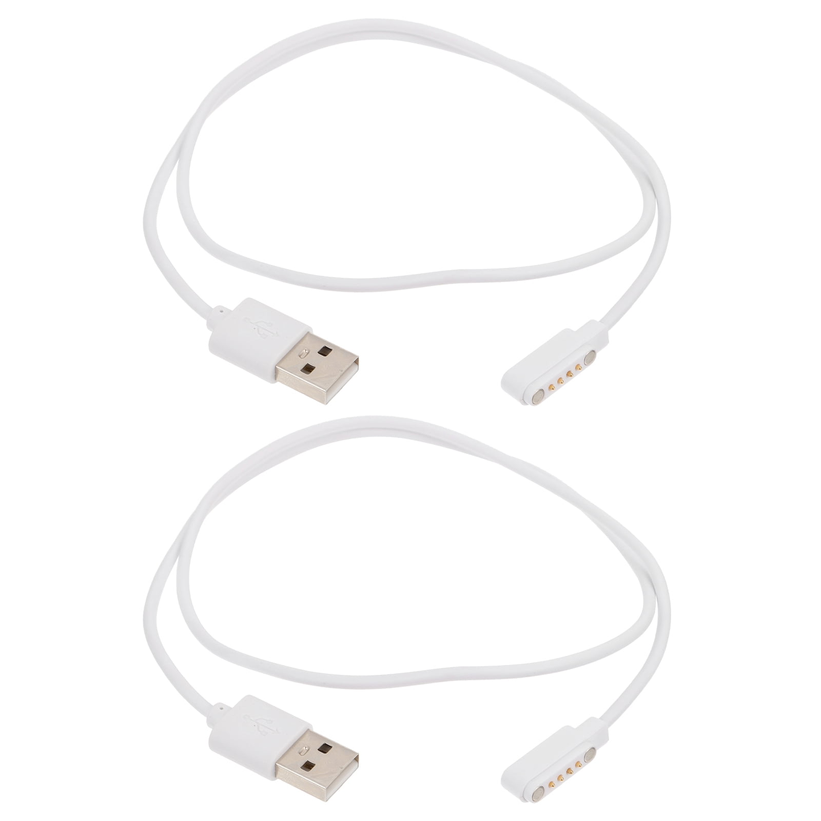 Yuan 2Pcs 60CM Smart Watch Charging Cable 4 Pin Magnetic Suction USB ...