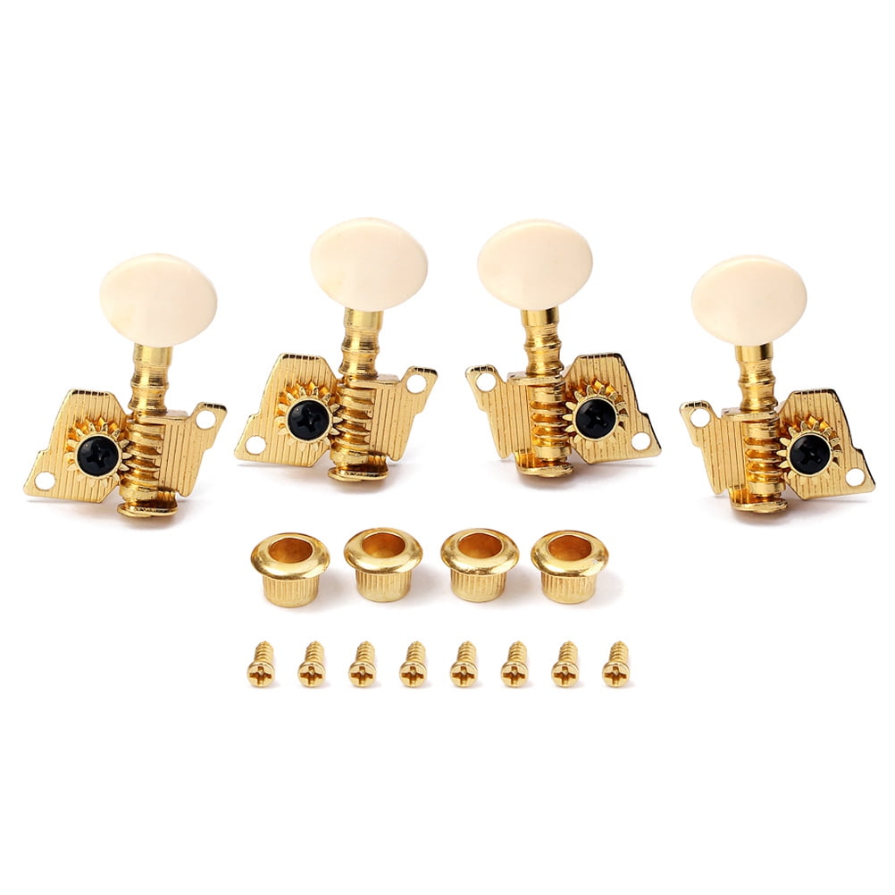 Yuan 4 PCS Gold-plated 2L 2R Enclosed Tuning Pegs Tuners Machine Head ...