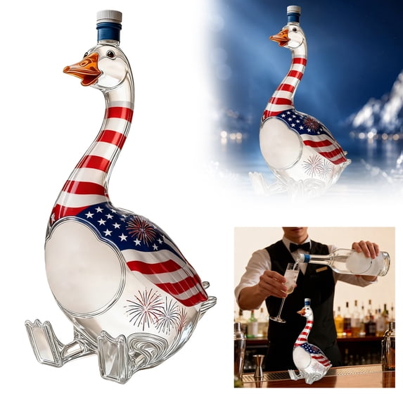 YuanGuangQ Glass Whiskey Bottle Decanter with Stopper, Elegant Swirl ...