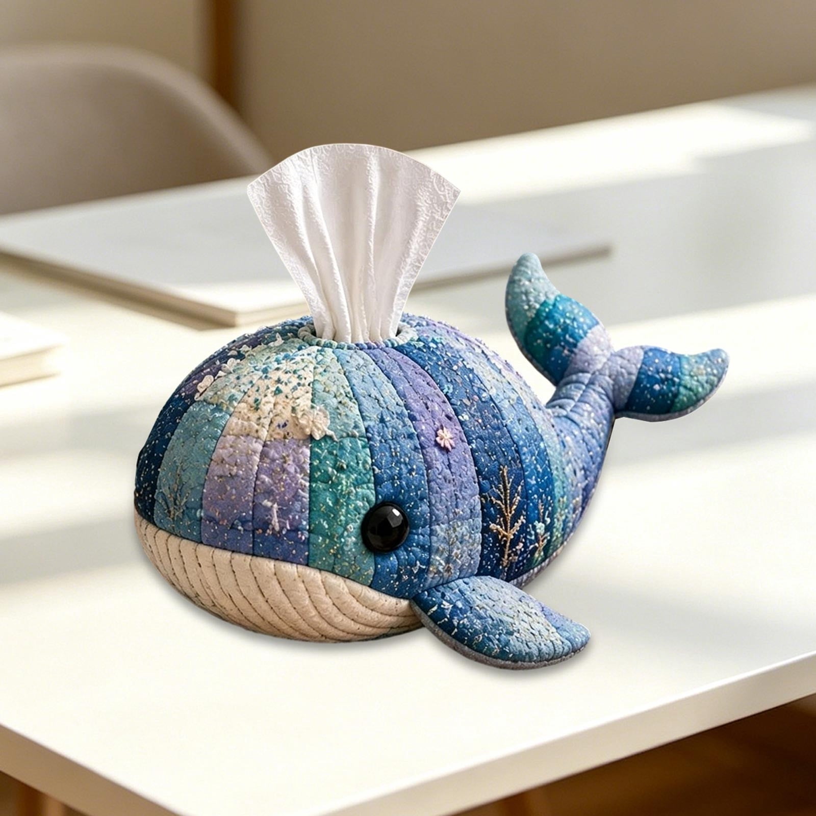 YuanGuangQ Quilted sea Animal Tissue Box DIY Kit, Sea Animal Sewing Kit ...