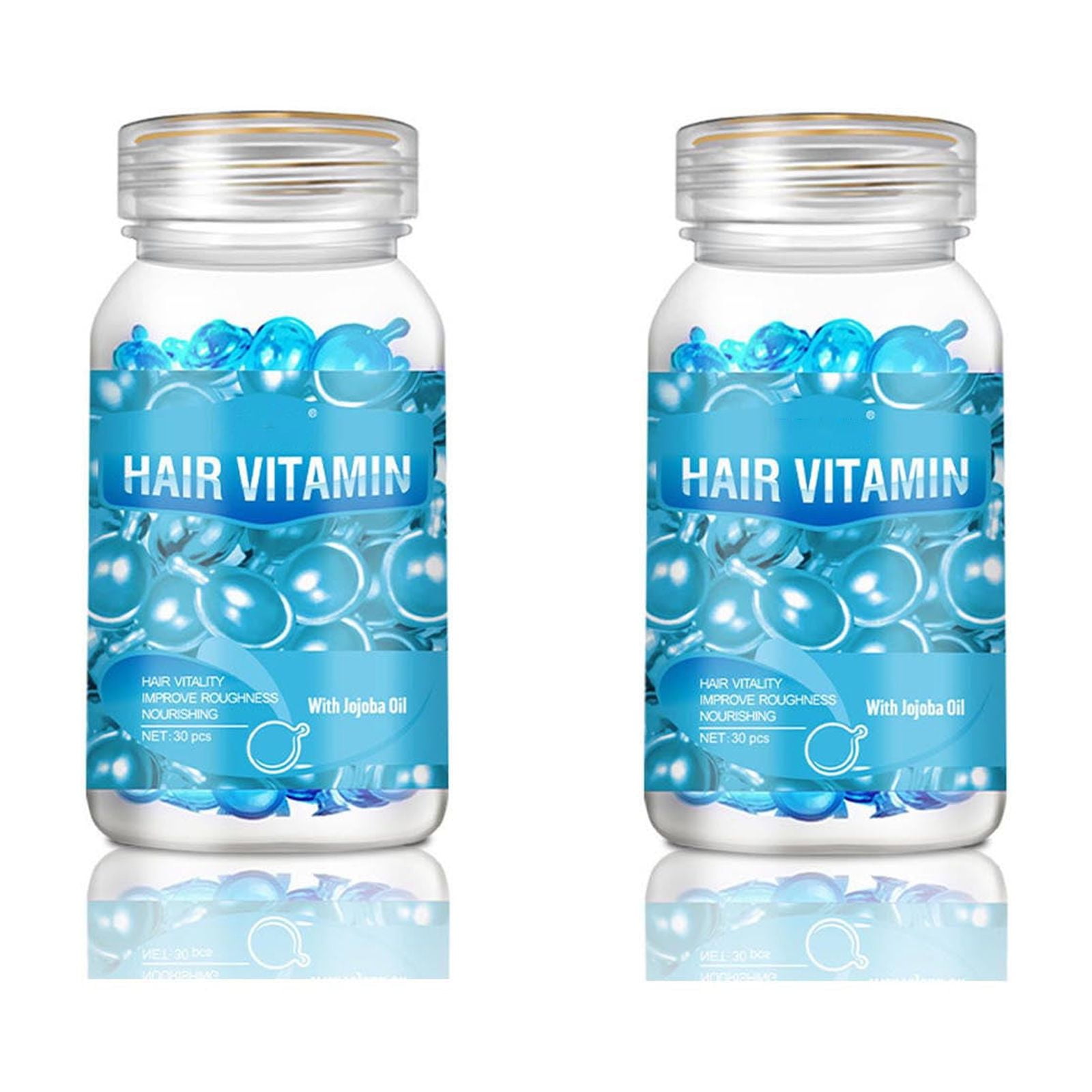 YuanHeng Facial Serums,Hair Oil 30 Capsules Hair Oil With For Split Ends Keratin Hair ...