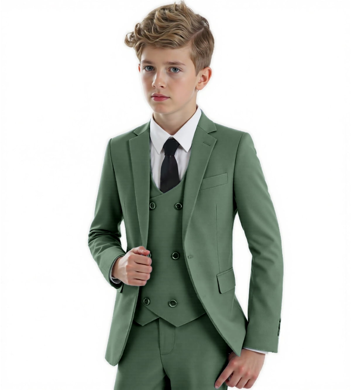 YuanLu Boy's Formal Suit Set 3 piece Slim Fit Kids Tuxedo Suits for ...