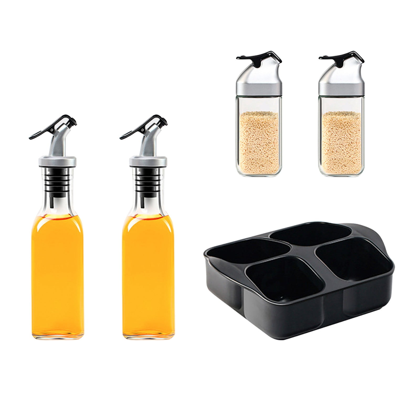 YuanRX Oil Spray Bottle Of For Kitchen With Base Glass Transparent ...