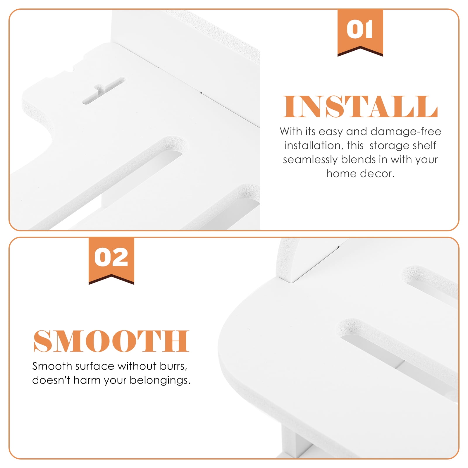 Yuangui 1 set of Wall Mount Router Bracket DVD Player Storage Shelf ...