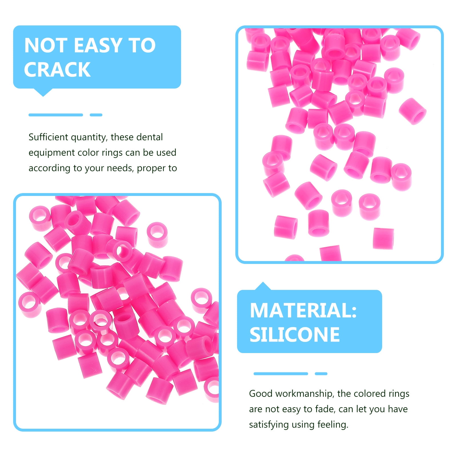 Yuangui 100pcs Dental Code Rings Dental Equipment Color Code Rings ...