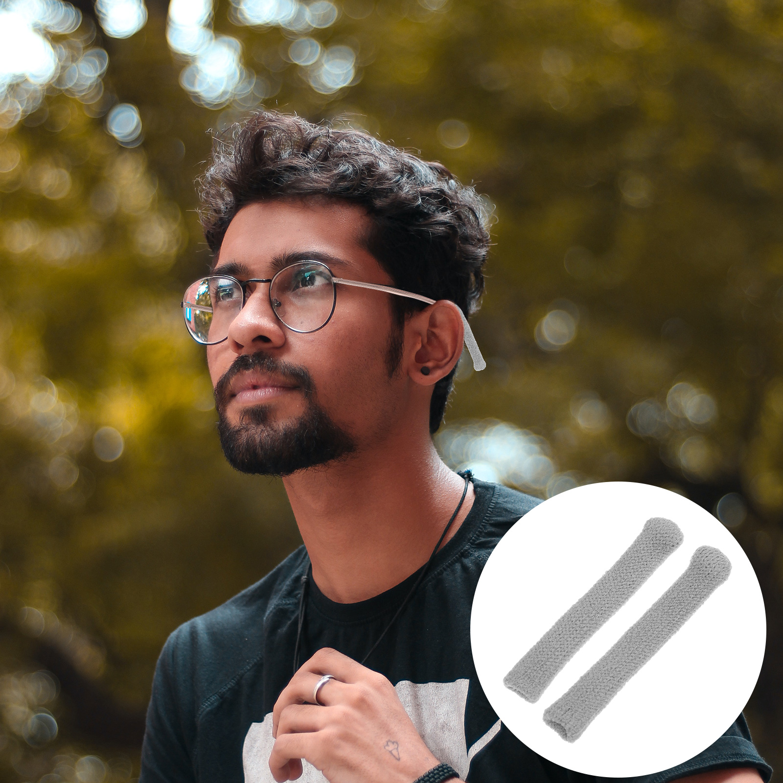 Yuangui 2 Pairs Eyeglasses Temple Tips Sleeve Retainer Glasses ...