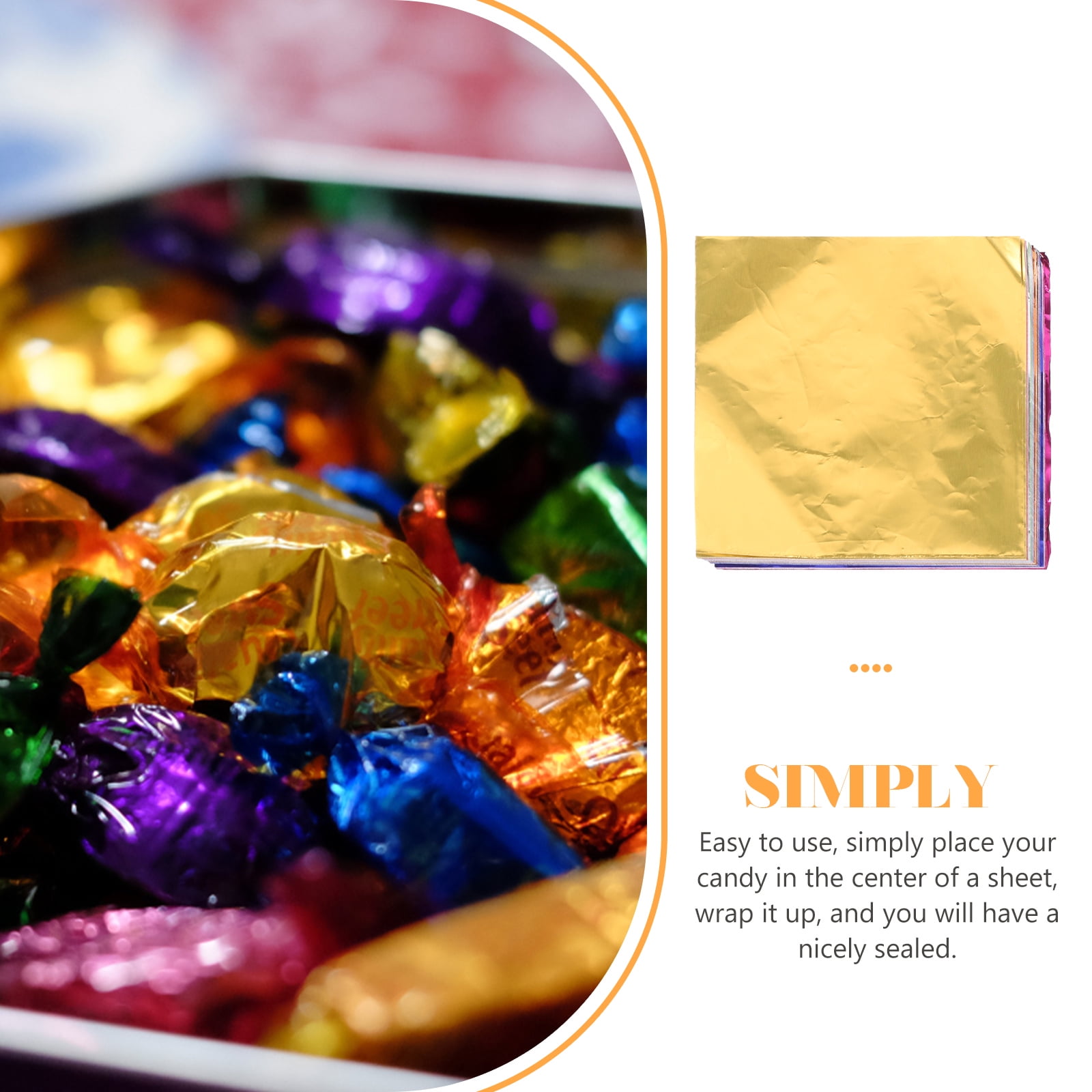 Yuangui 200pcs Tin Foil Papers Candy Wrappers Chocolate Caramels ...