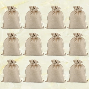50Pcs Canvas Drawstring Small Cloth Bag, Jewelry Pouch Muslin Gift Bag ...