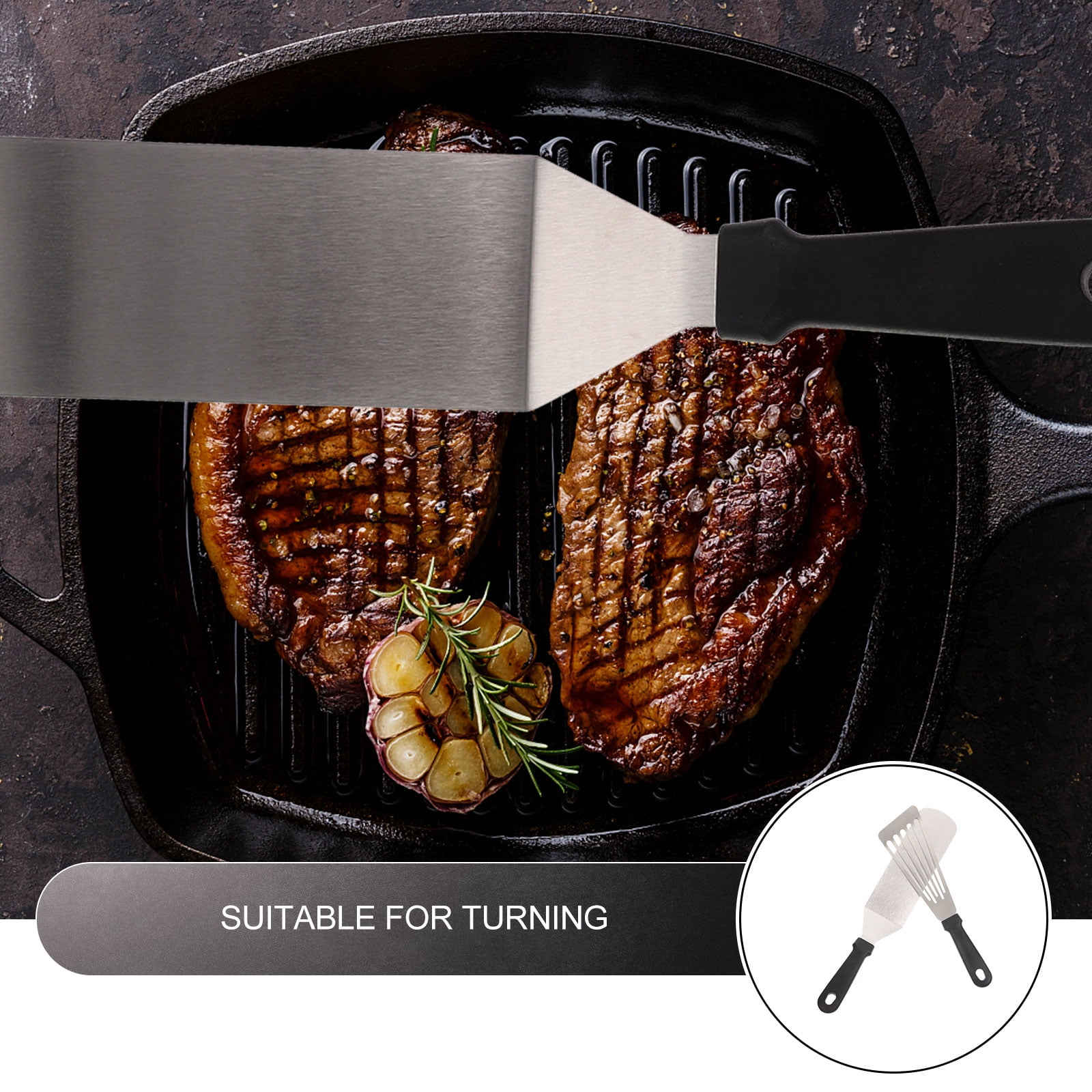 Yuangui 2pcs Barbecue Griddle Scraper Professional Cooking Spatula Non ...