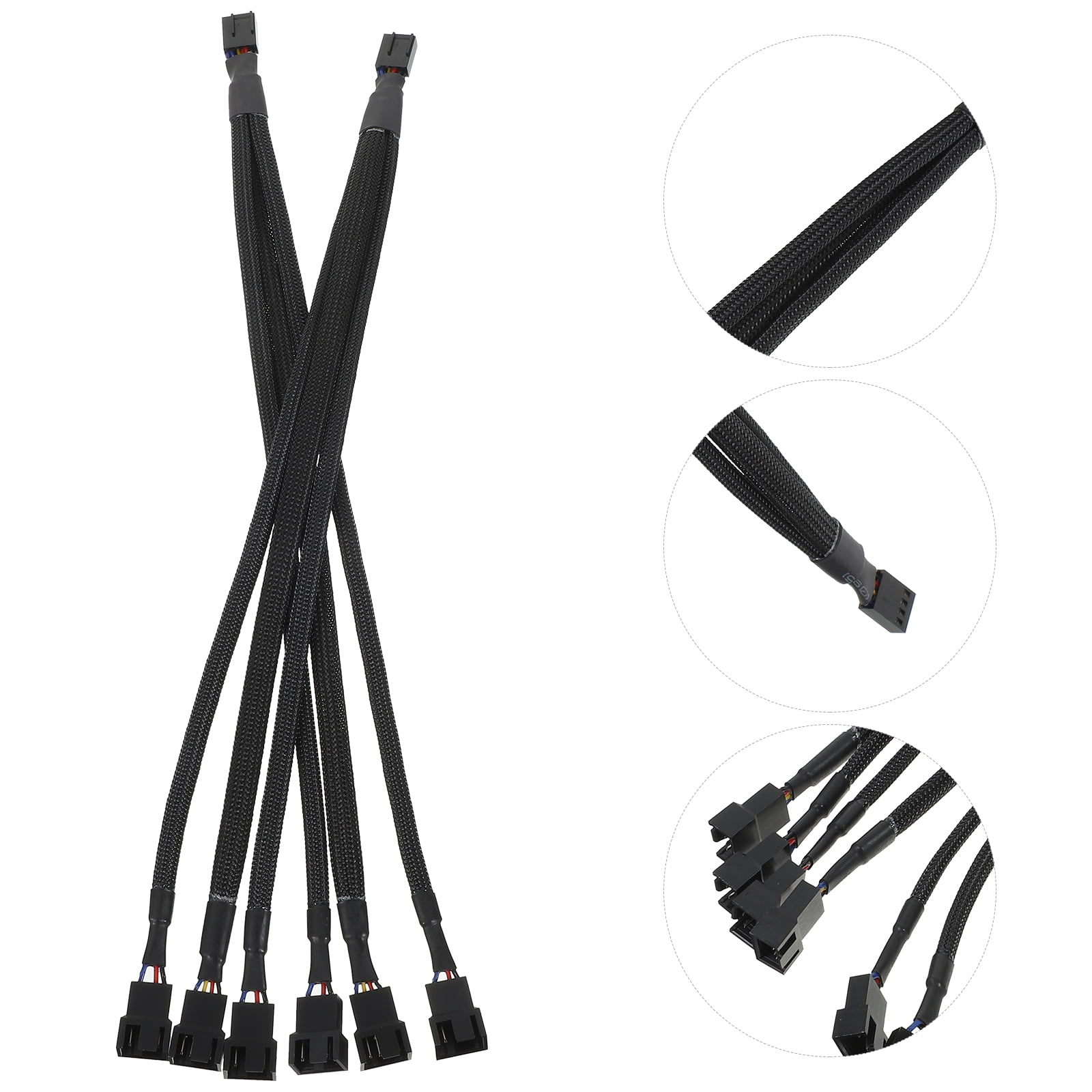 Yuangui 2pcs Fan Splitter 4 Pin Pc Fan Splitter 4 Pin Fan Splitter Fan ...