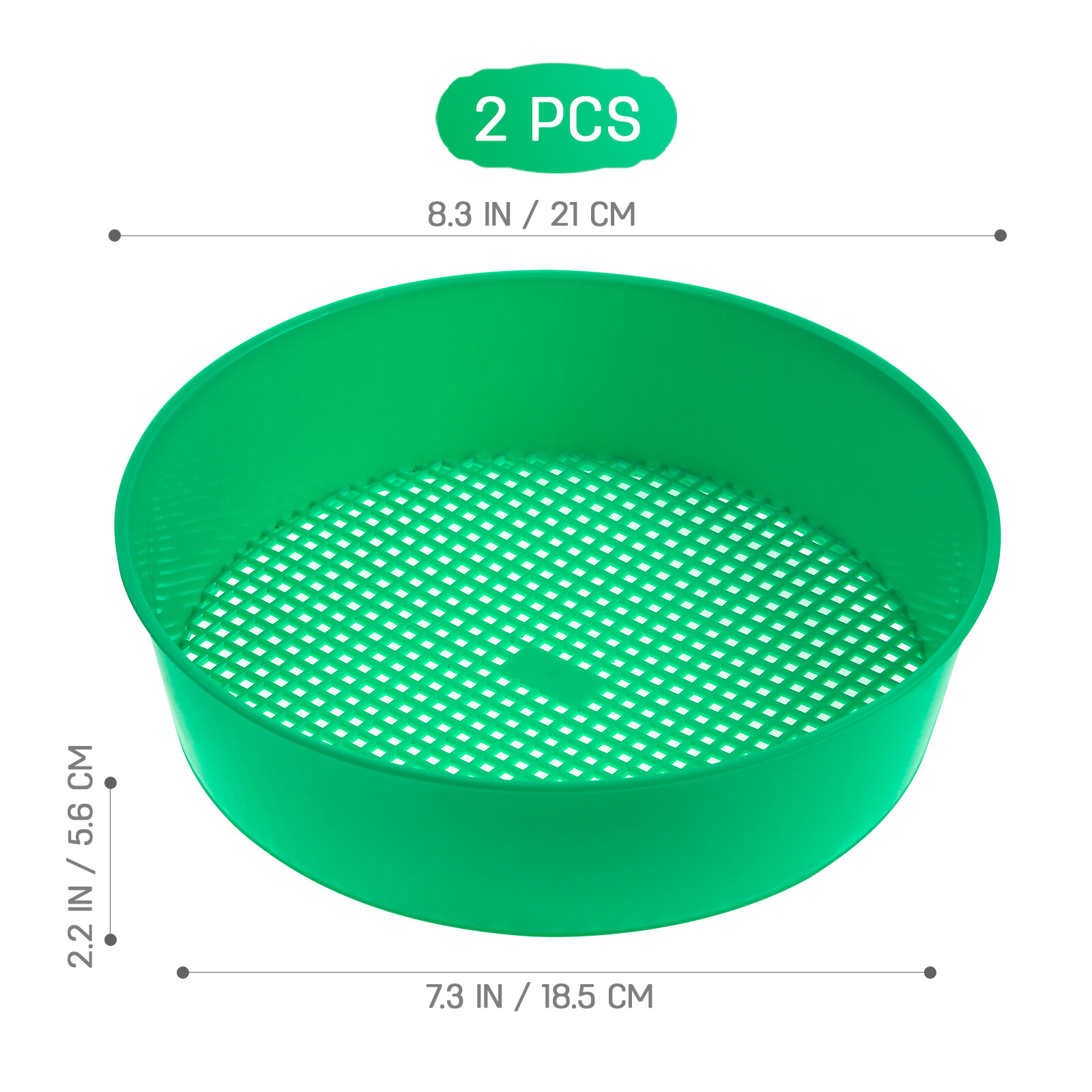 Yuangui 2pcs Mesh Garden Soil Sifter Set - Professional Round Sieves ...