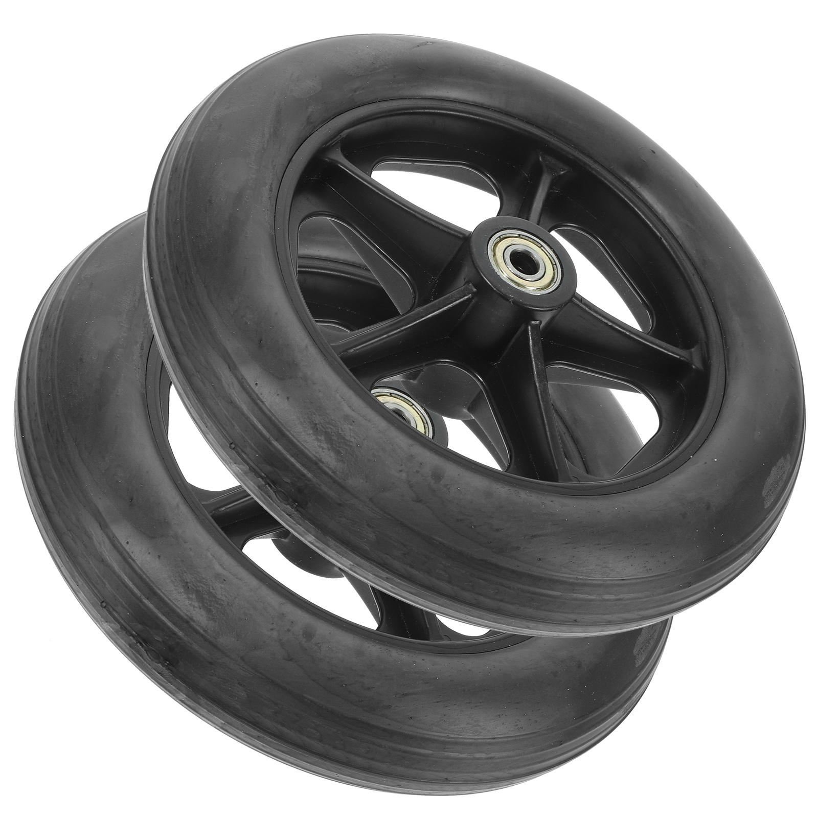 Yuangui 2x 8" Rubber Replacement Wheels for Wheelchairs, Rollators ...