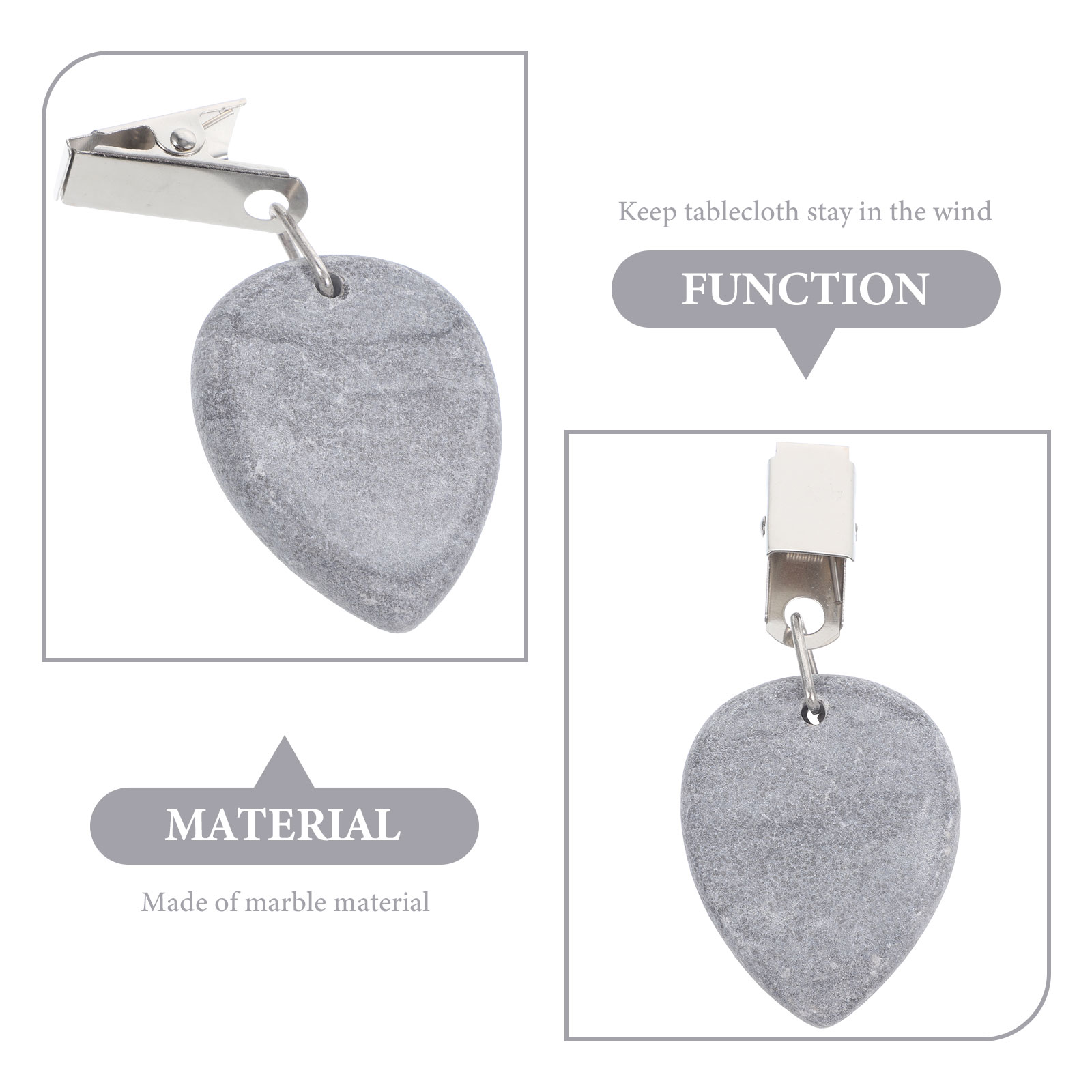 Yuangui 4pcs Marble Stone Tablecloth Weights for Picnic Tables and ...