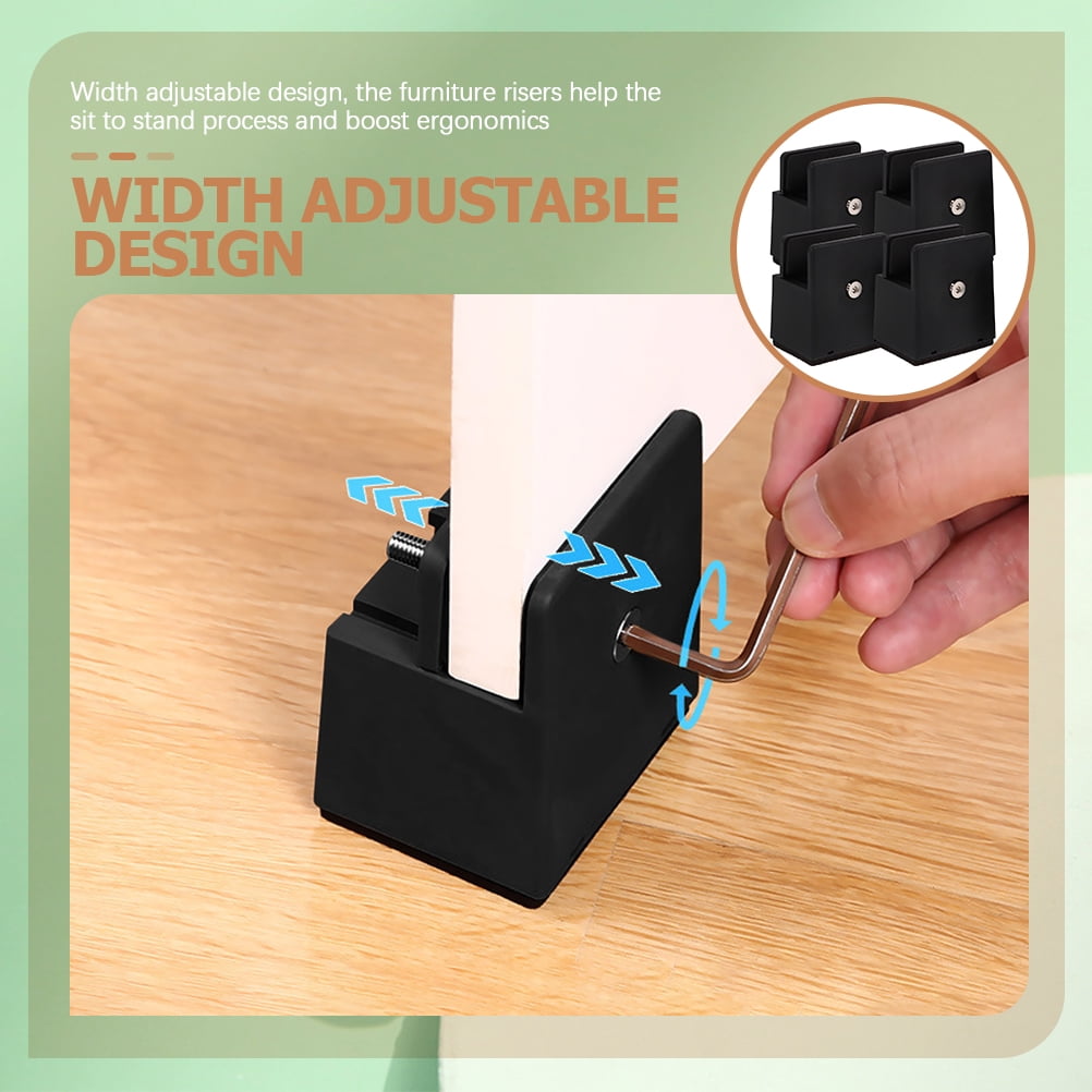 4pcs Furniture Riser Blocks for Bed Table Instantly Increase Height 10 ...