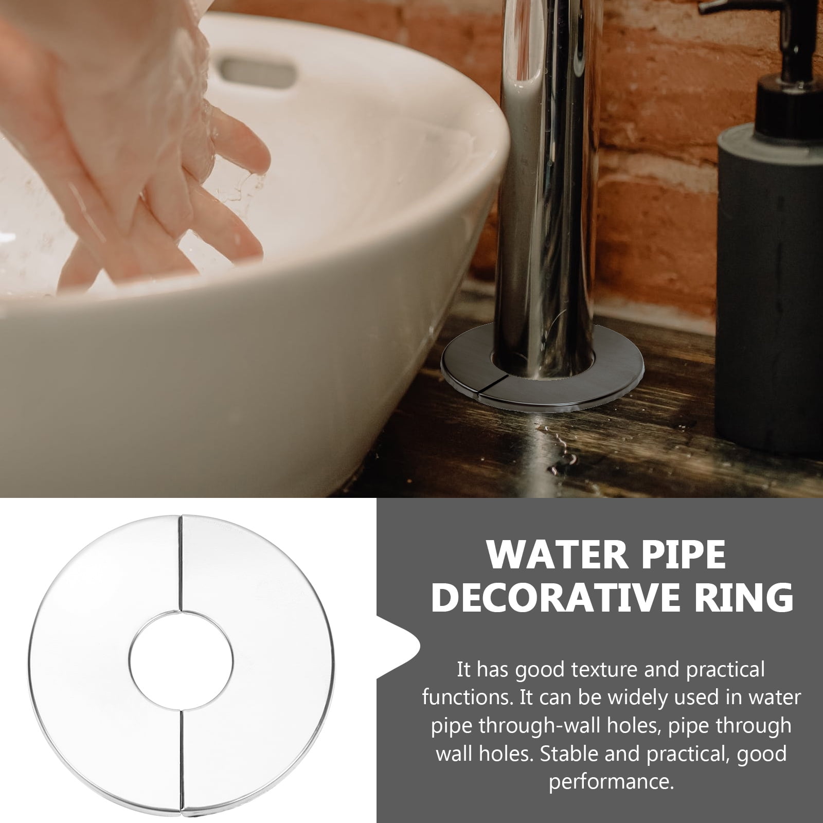 Yuangui 4pcs Wall Split Flanges Plumbing Flange Covers Round Shaped ...