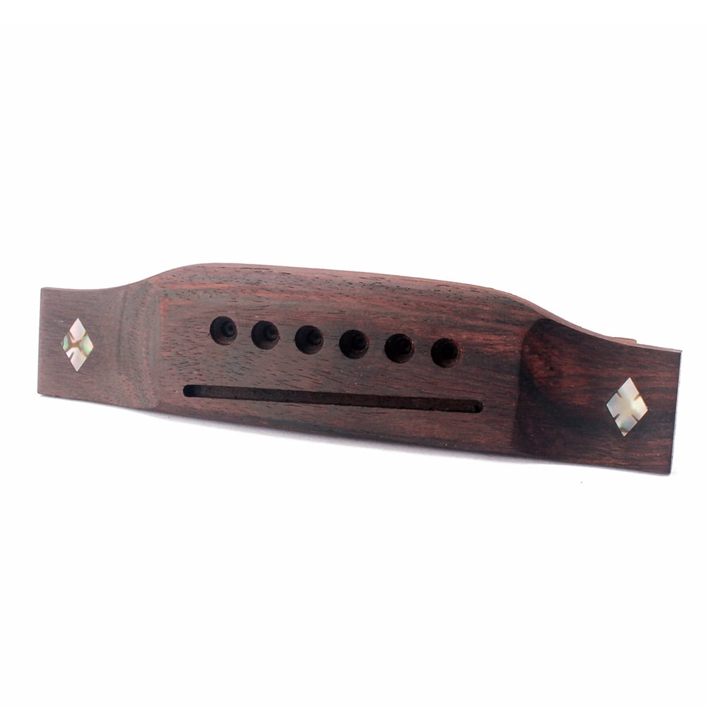 Yuangui 6 Strings Rosewood Saddle Thru Slotted Acoustic Guitar Bridge ...