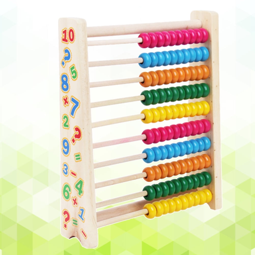 FRCOLOR 10stalls Wooden Math Toys Chinese Abacus Colorful Counting ...