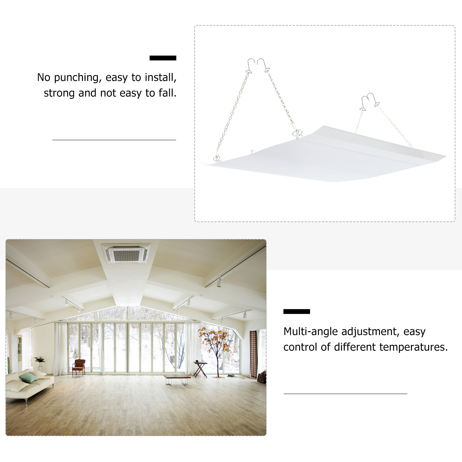 Yuangui Air Deflector Conditioner Vent Ac Wind Conditioning Baffle ...