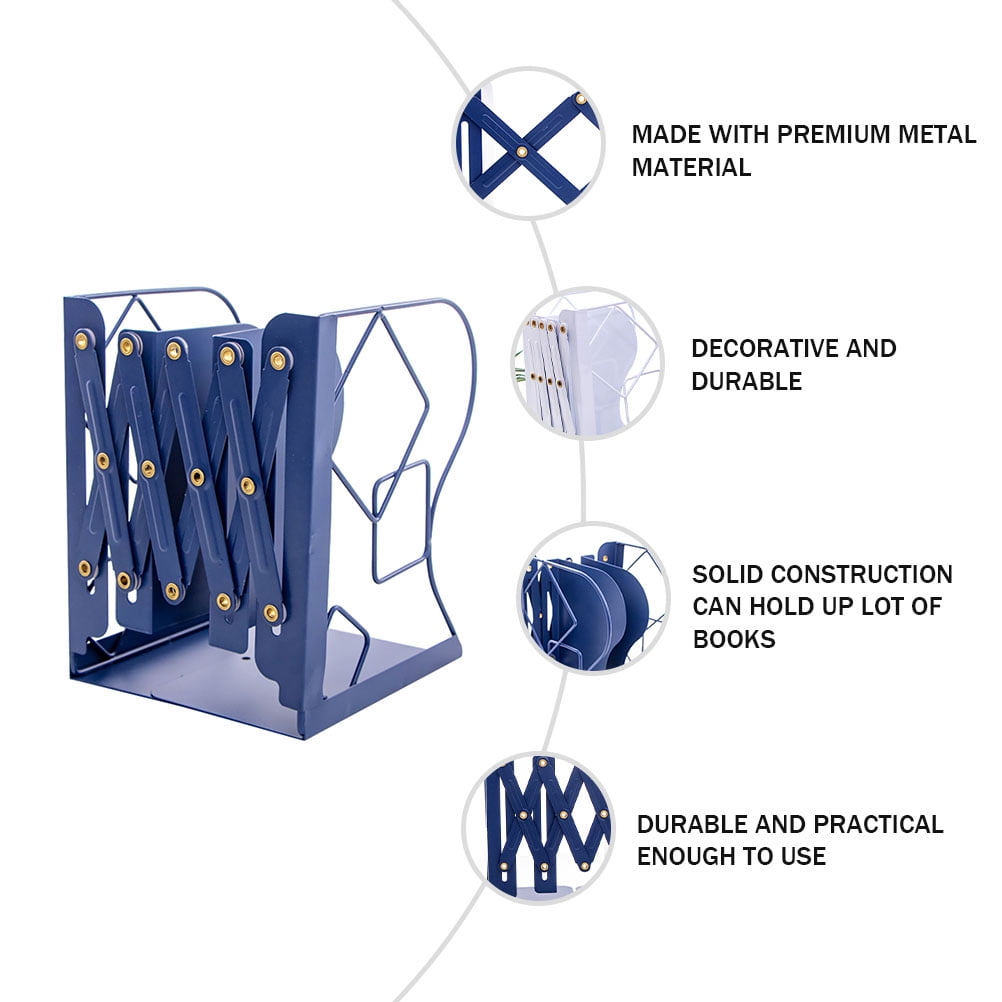 Yuangui Book Bookend Office Adjustable File Organizer Bookends Metal ...