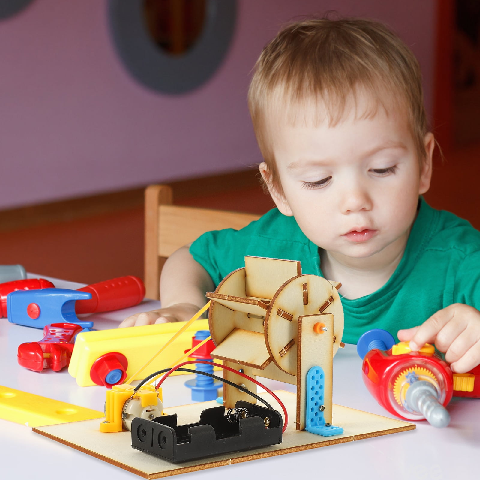 Yuangui DIY Wooden Science Experiment Kit - No Battery Hydropower Plant ...