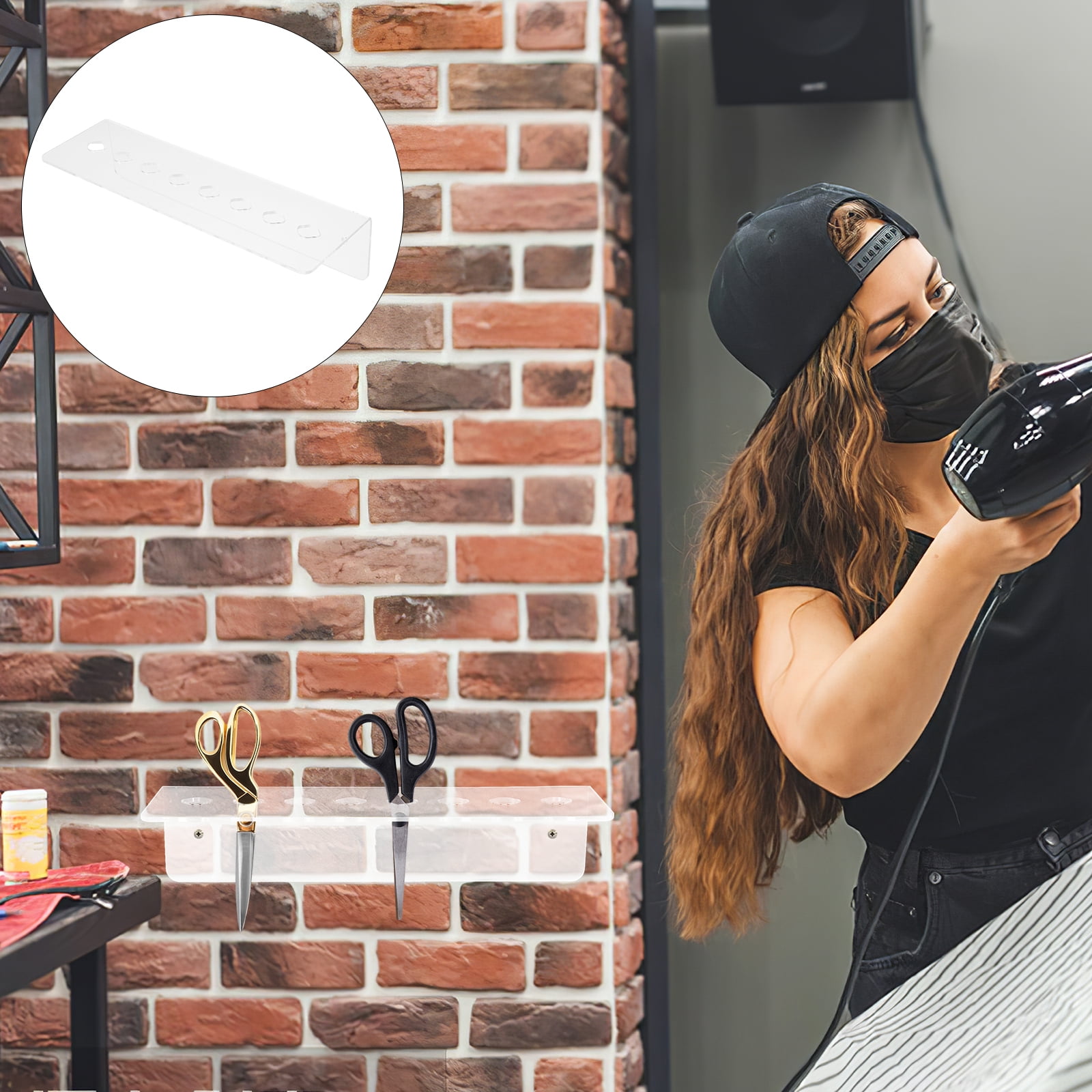 Yuangui Desktop Scissors Rack Acrylic Holder 6-slot Grooming Stand ...