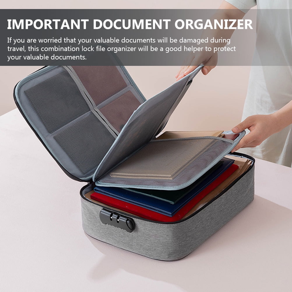 Yuangui Document Lock Box Combination Portable Office File Storage Bag ...