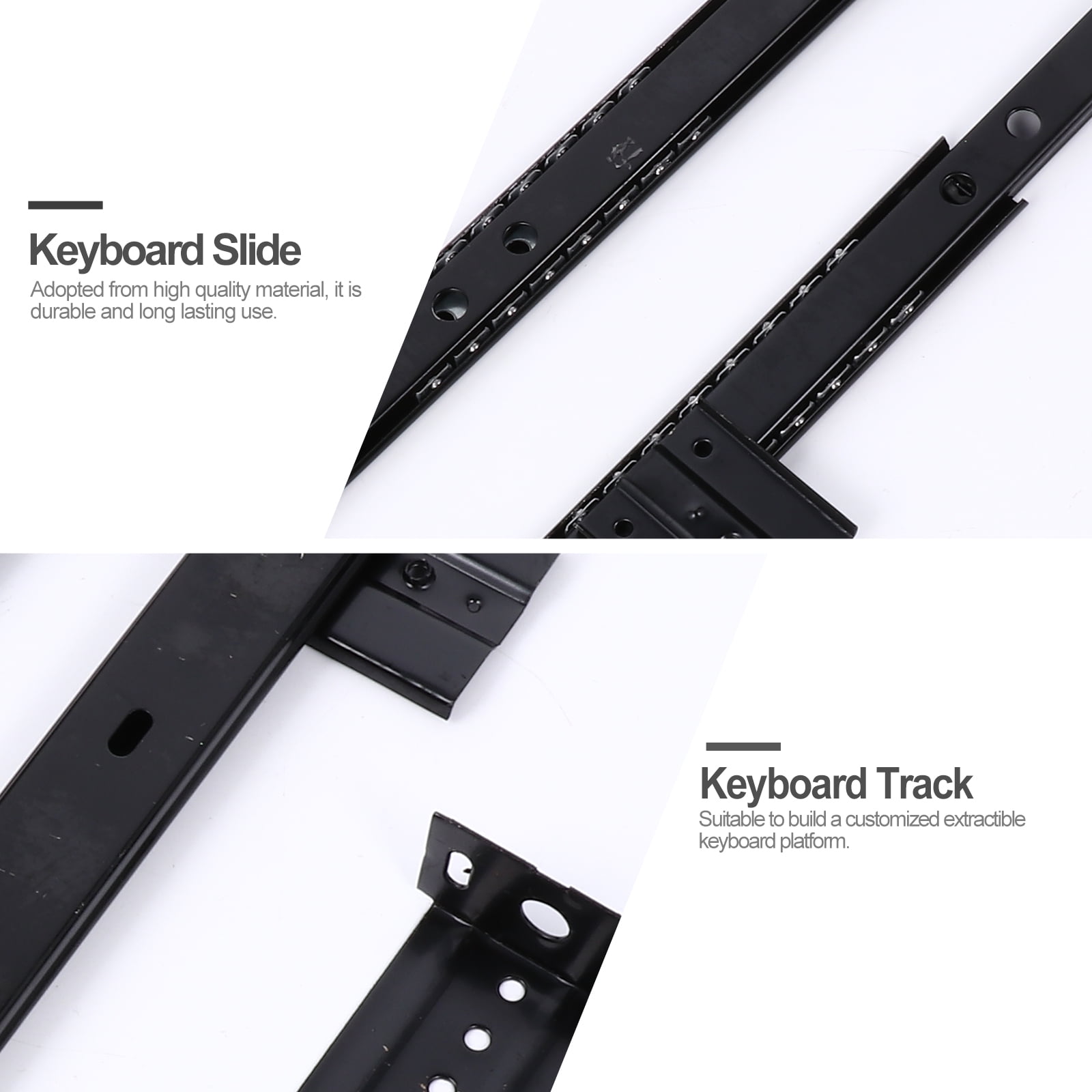 Yuangui Drawer Track Slides Rail Keyboard Rails Slide Cabinet Tray ... Yuangui Drawer Track Slides Rail Keyboard Rails Slide Cabinet Tray ...
