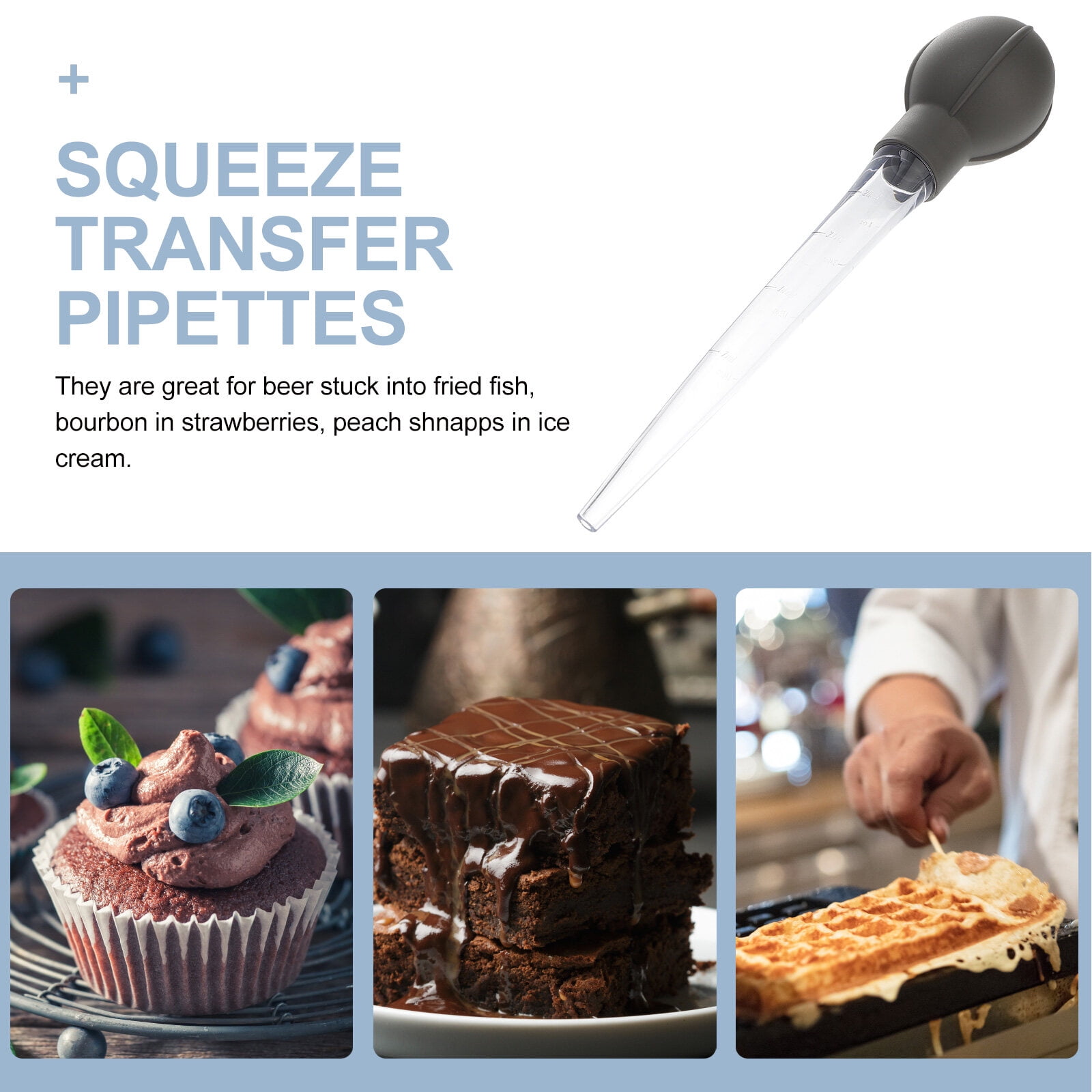 Yuangui Dropper Liquid Pipettes Baking Transfer Cake ...