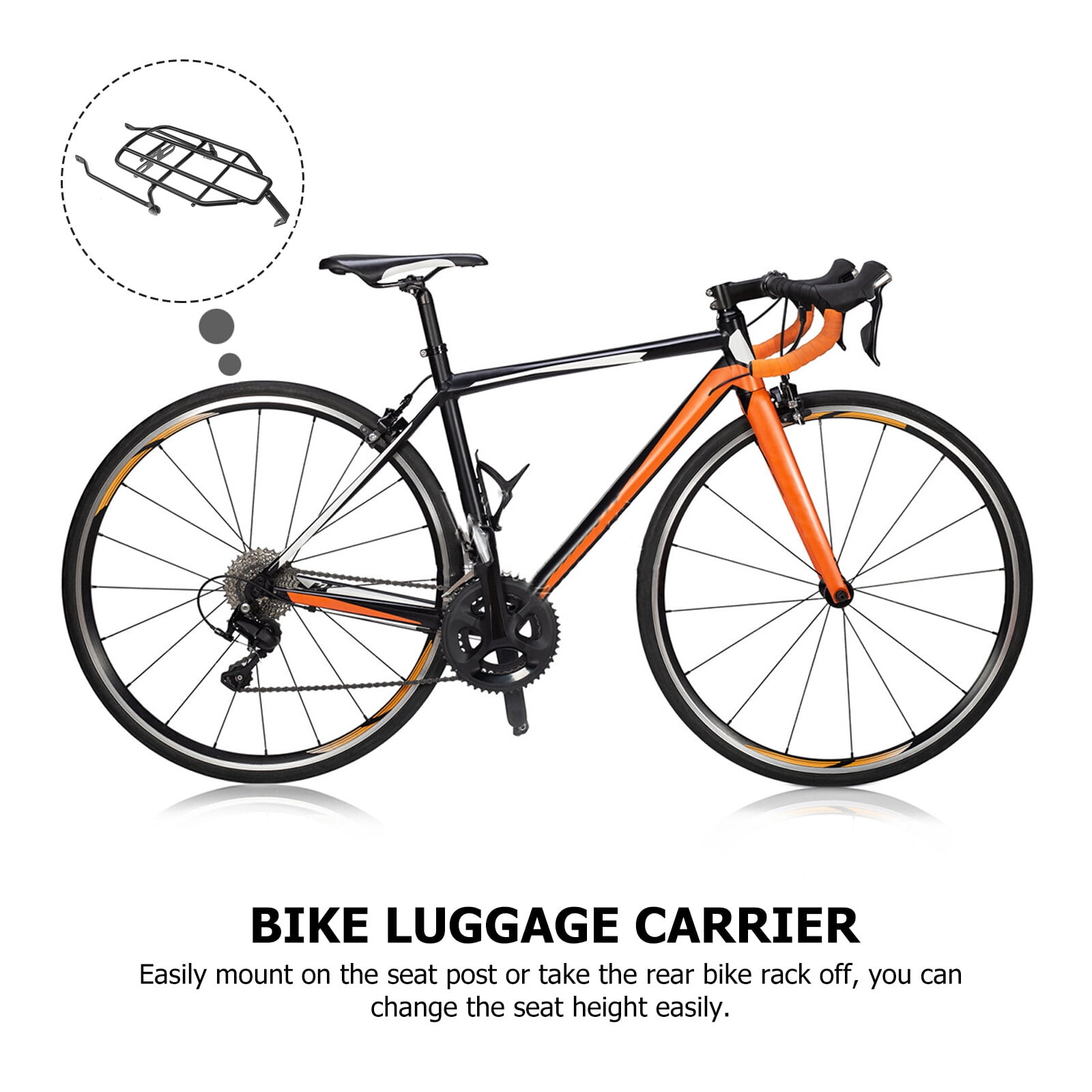 Yuangui Electric Bike Rear Rack Foldable Pannier Carrier Black ...