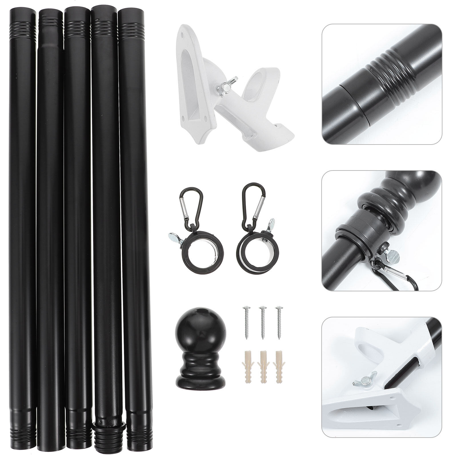 Yuangui Flagpole Flag Pole Wall Pole Rotating Kit Kit Bracket Outdoor ...