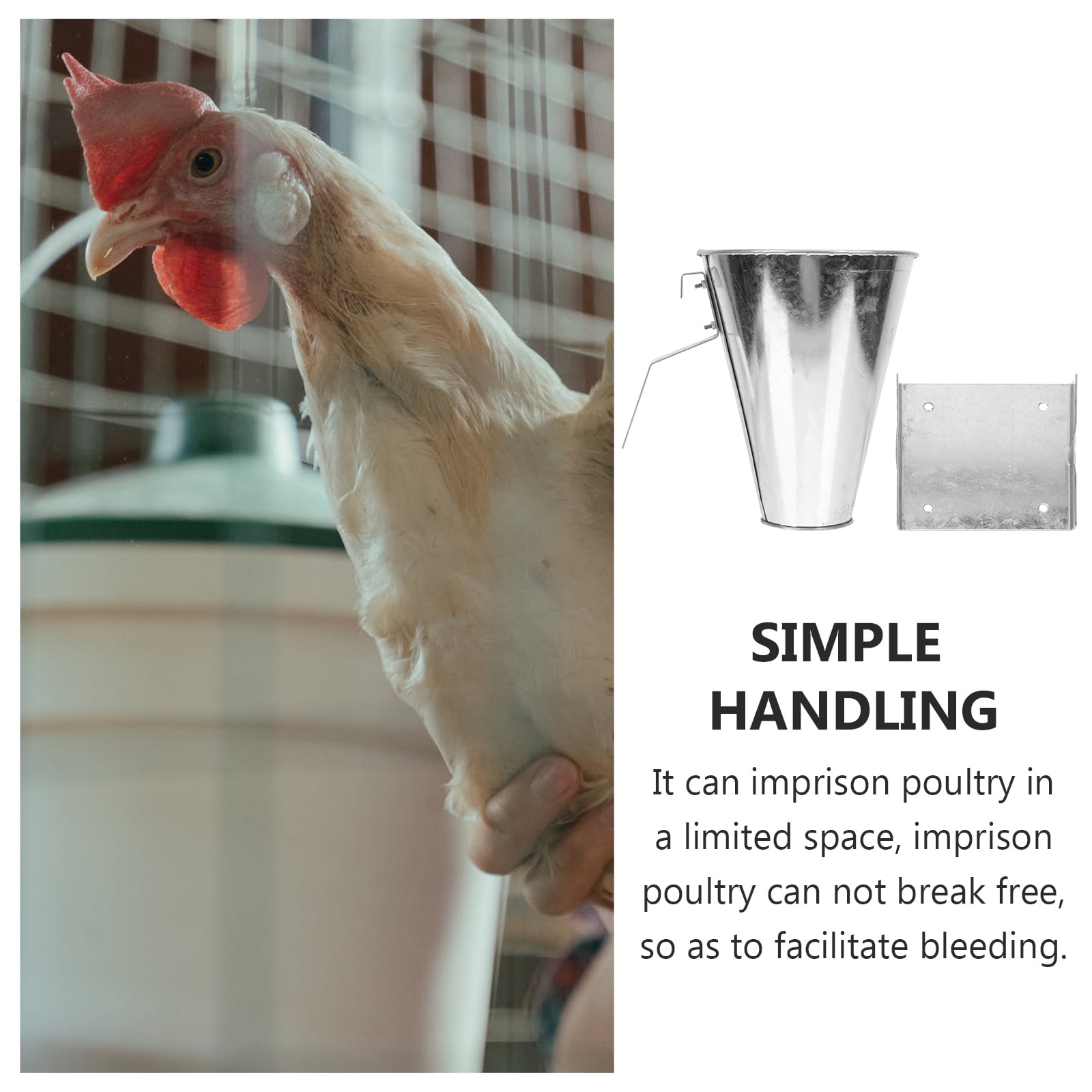 Yuangui Funnel Cone Chicken Shaped Equipment Filtering Killing Blood Stainless Poultryused Goose ...
